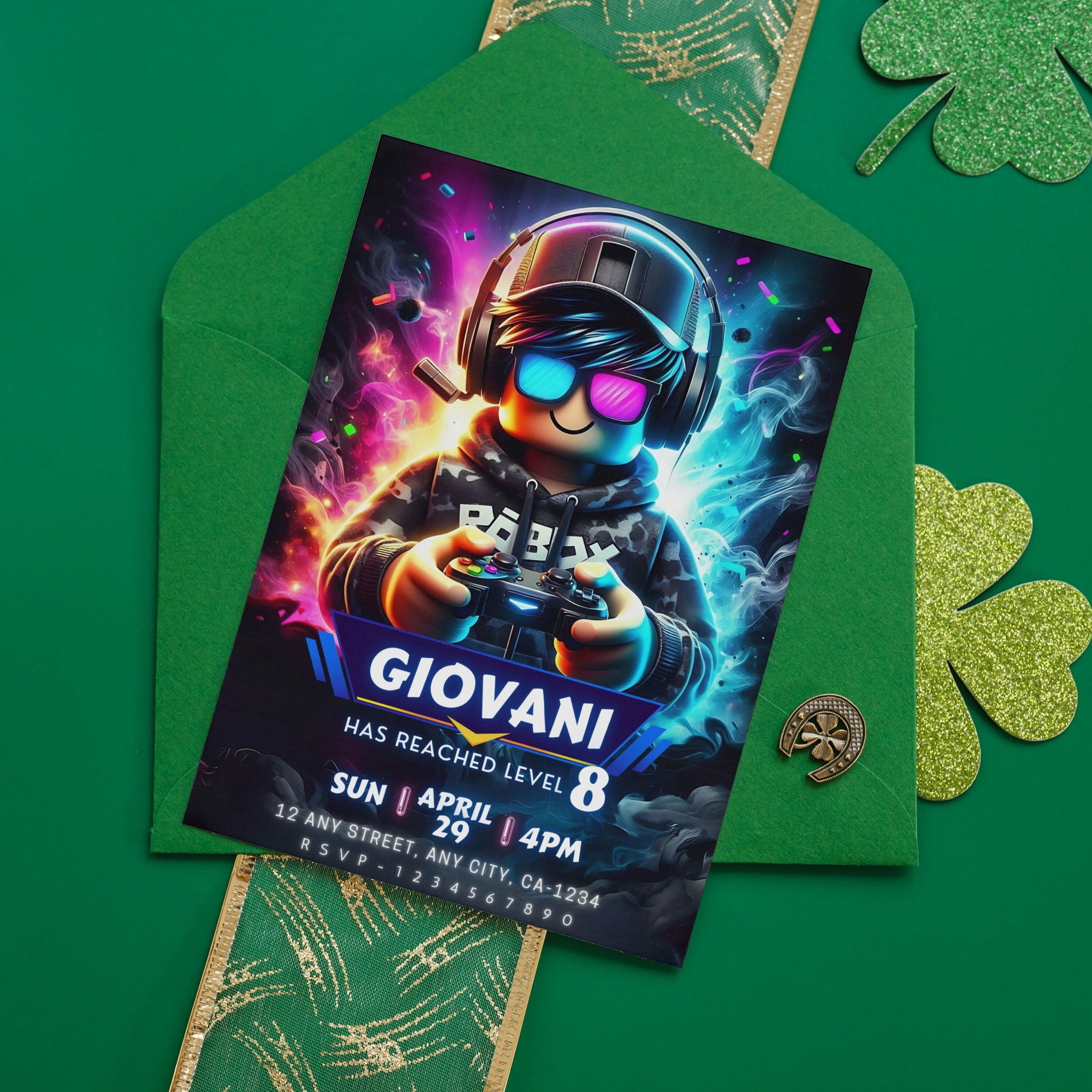 Roblox Invitation, Roblox Invite, Game Birthday, Roblox Boy Birthday ...