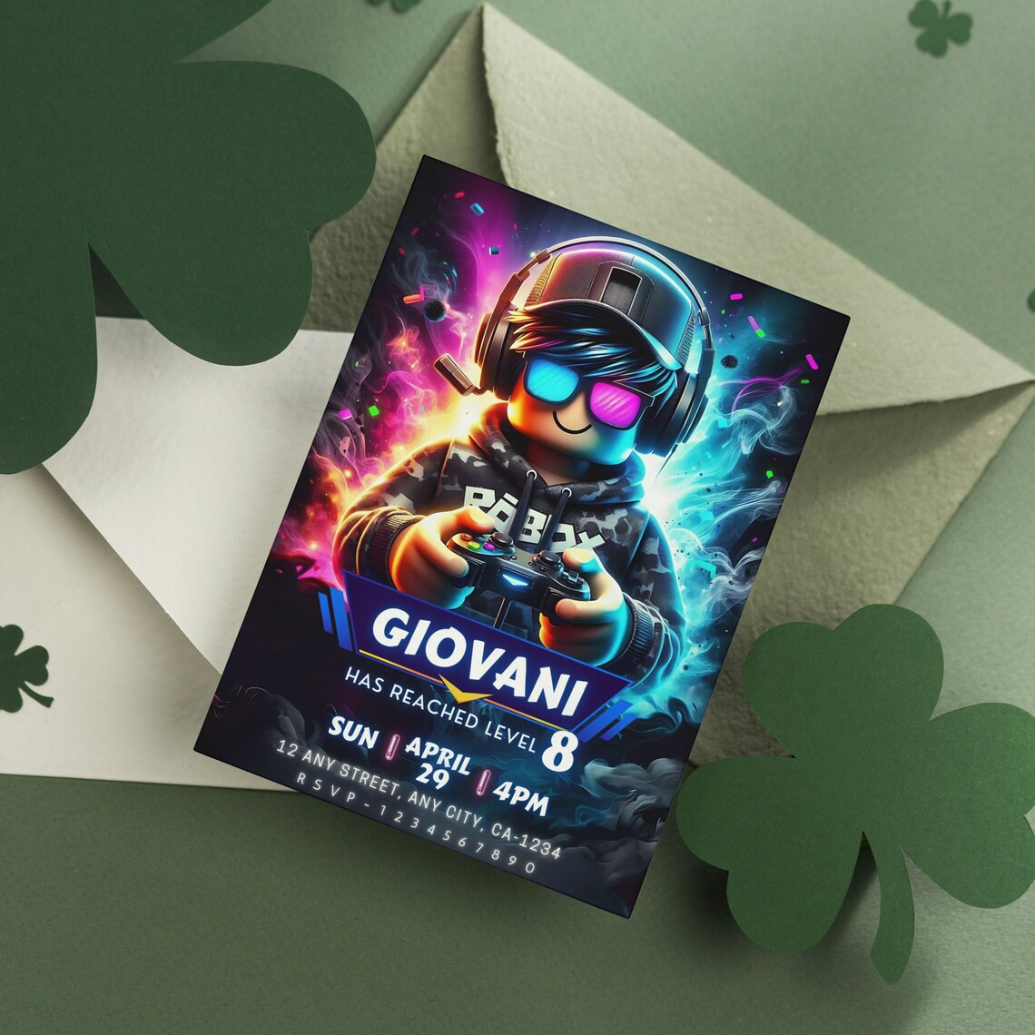 Roblox Invitation, Roblox Invite, Game Birthday, Roblox Boy Birthday ...