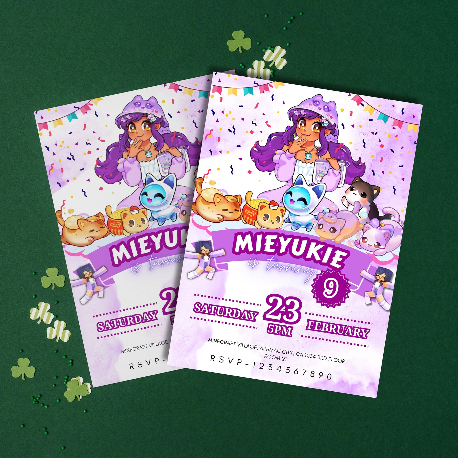 Customizable Aphmau Invitation, Aphmau Invites, Aphmau Birthday ...