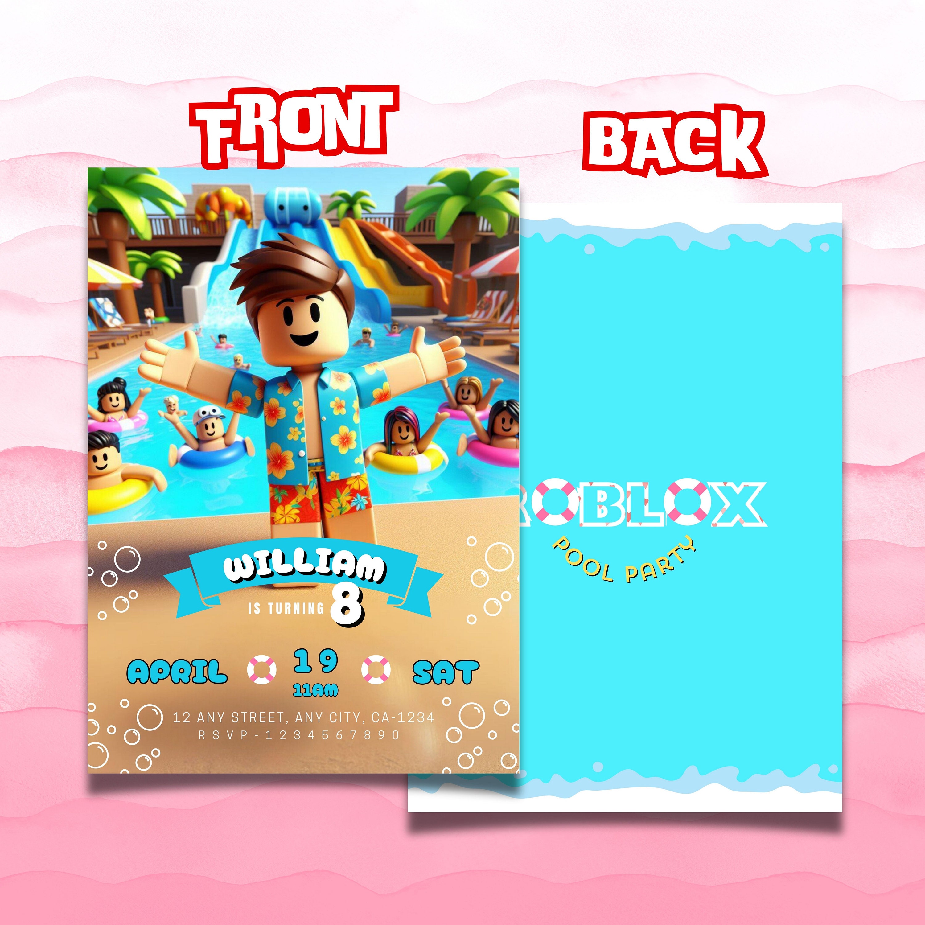 Hawaiian Pool Party Roblox Invite Premium Roblux Pool Party, Pool Party ...