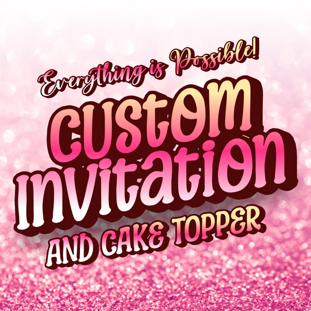 Custom Birthday Invitation, Customized Birthday Invitation, Made to ...