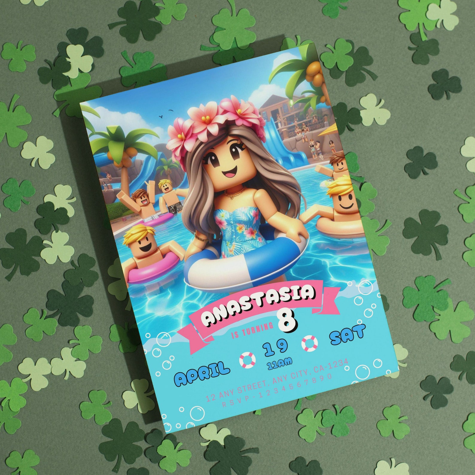 Roblox Pool Party, Pool Party Invitation, Roblox Invitation, Roblox ...