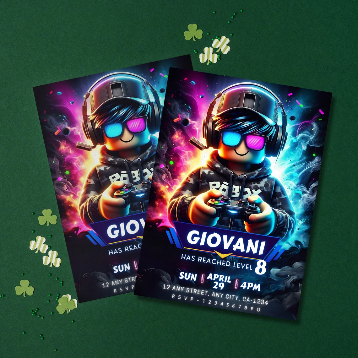 Roblox Invitation, Roblox Invite, Game Birthday, Roblox Boy Birthday ...