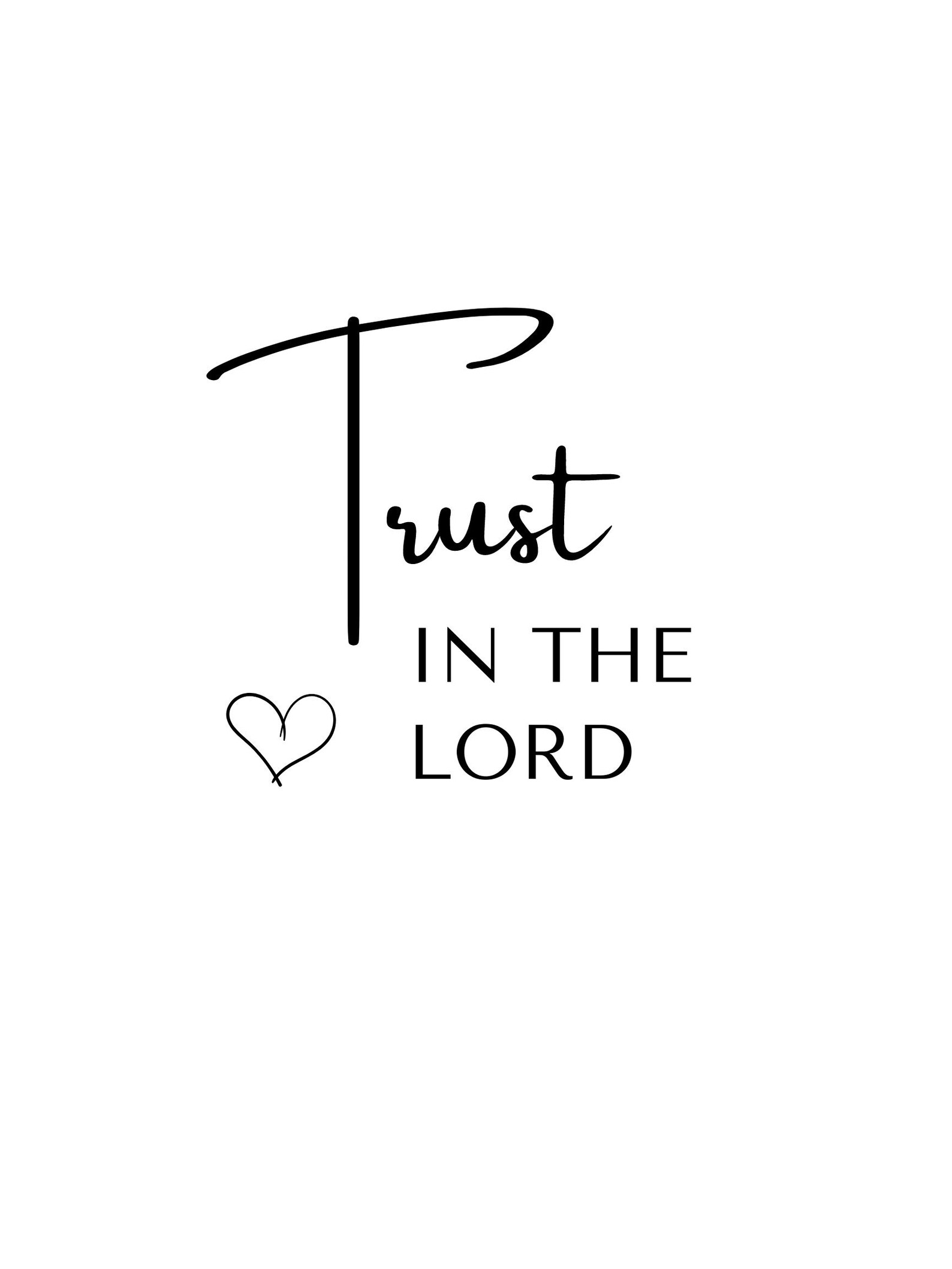 Trust in the Lord Printable - Etsy