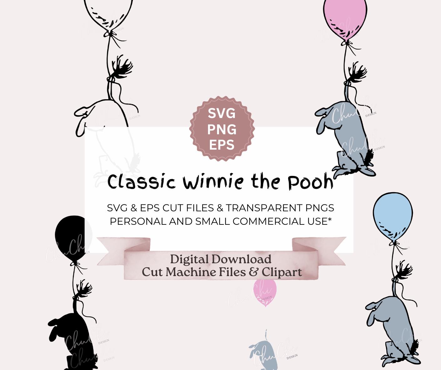 Classic Eeyore Vector Art SVG EPS Cutting Files PNG Clipart, Original ...