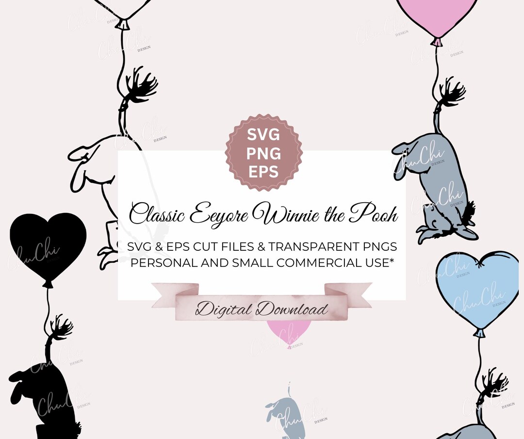Eeyore Original Winnie-the-pooh SVG EPS Cutting Files PNG Clipart ...