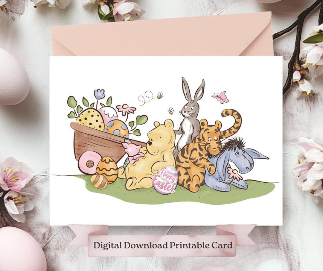 Pooh & Friends Easter Card, Classic Winnie-the-pooh, Pooh Bear and ...