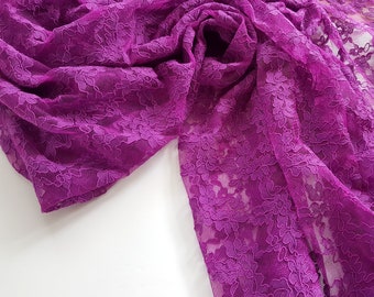 Purple Lace Fabric - Etsy