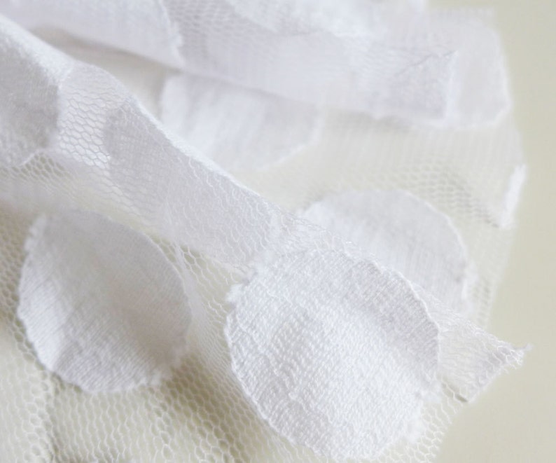 White Large Spot Tulle Fabric 56 Wide . Bridalwear - Etsy