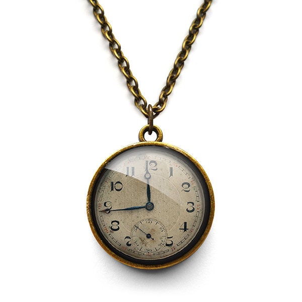 Clock Necklace - Etsy