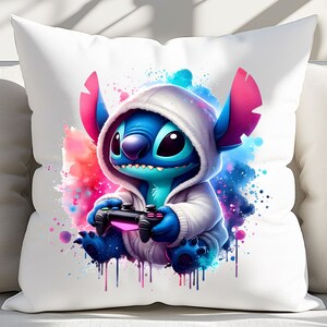 5 PNG Stitch Gamer Splash Watercolor Digital Design PNG File for ...