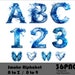 Smoke Font Png Smoke Alphabet Smoke Numbers PNG File Set of Blue ...