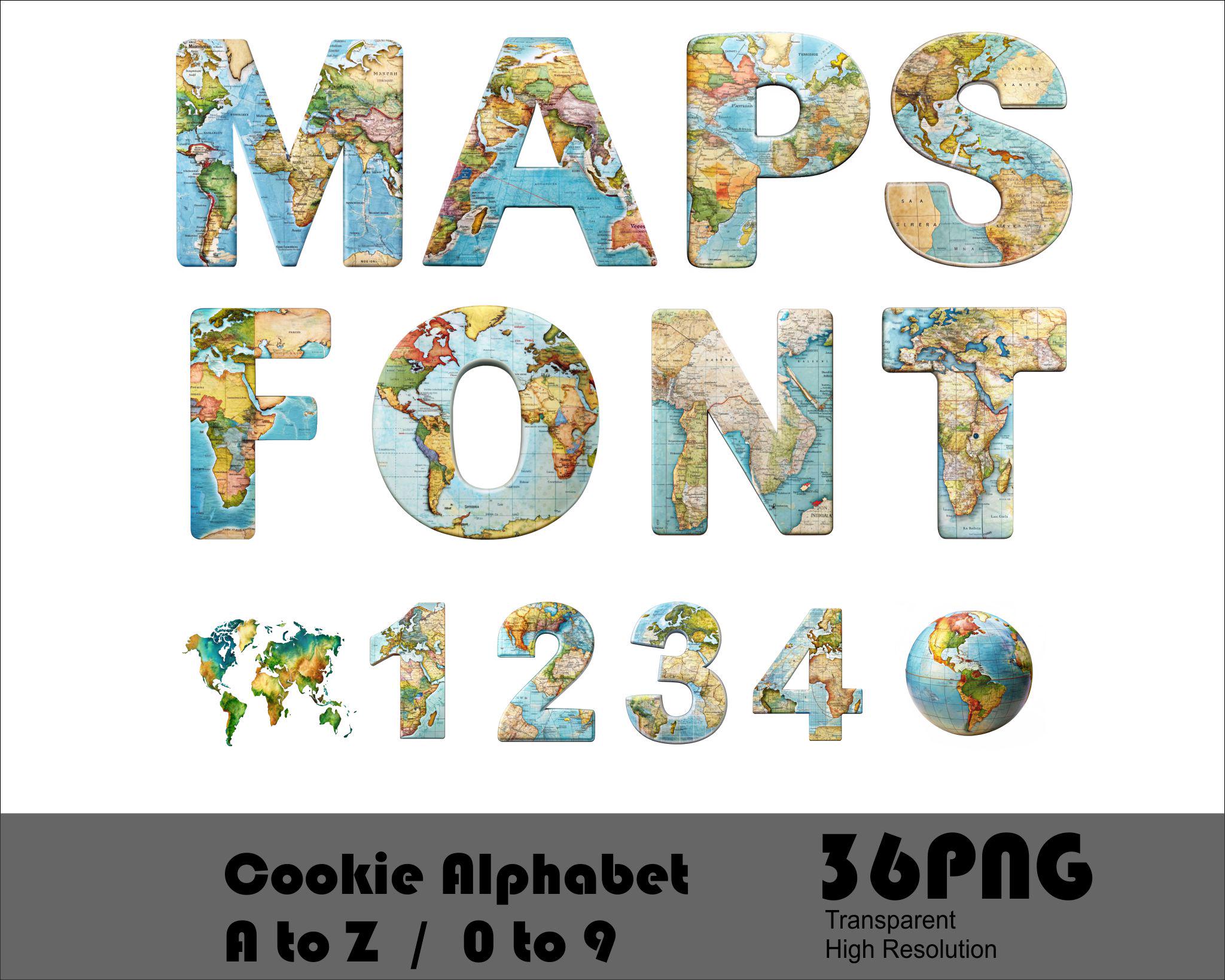 Map Font Png Maps Alphabet and Numbers Clipart PNG Watercolor Splash Earth Map Letters Png ...