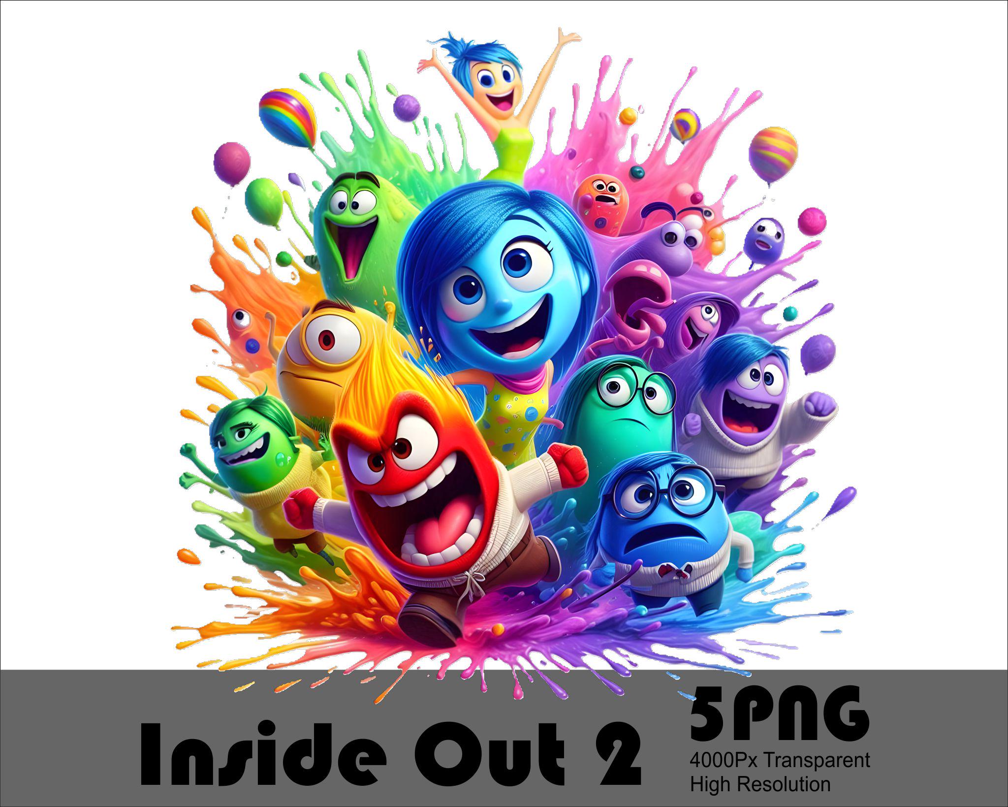 Inside Out 2 Png Anger Joy Sadness Disgust Fear Anxiety Png All the ...