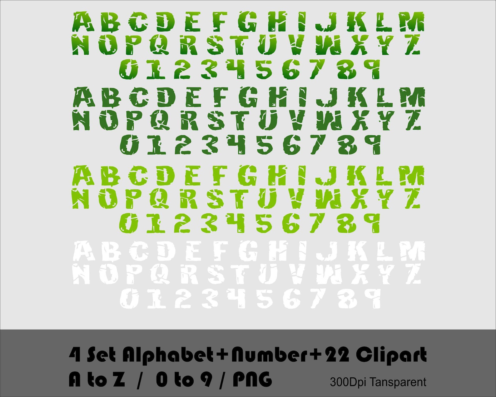 Hulk Font Png Green Giant Alphabet Bundle Png Kids Birthday Font ...