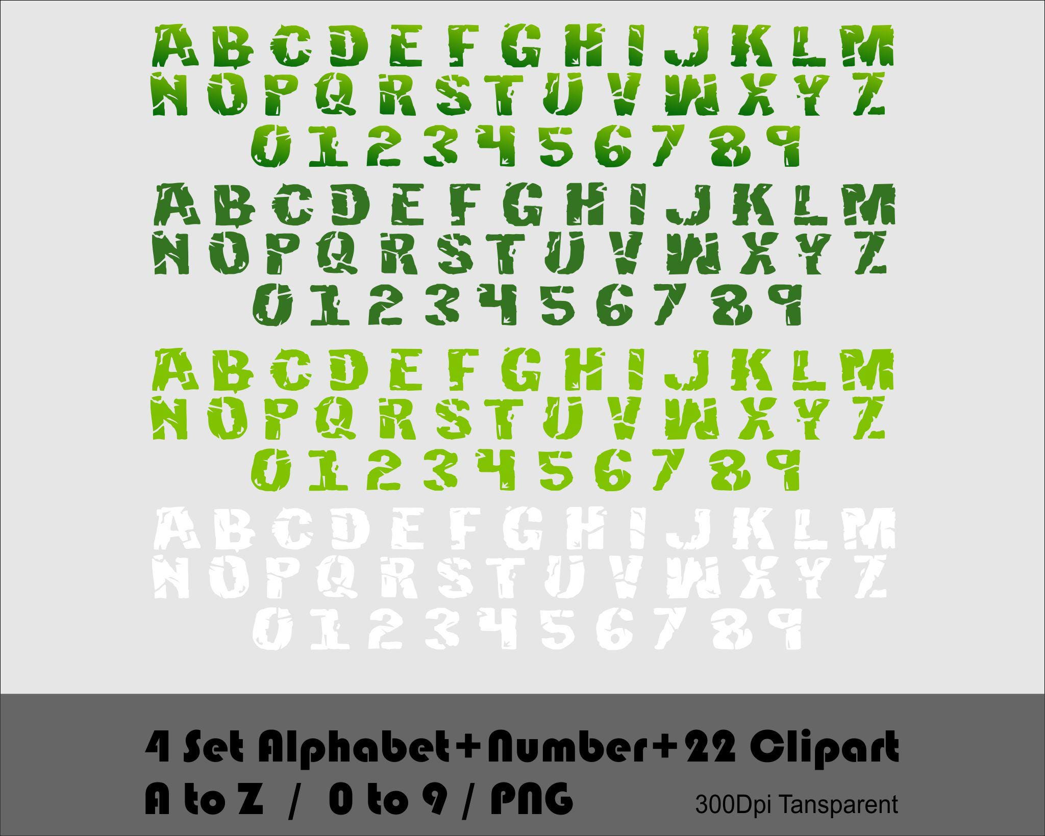 Hulk Font Png Green Giant Alphabet Bundle Png Kids Birthday Font ...
