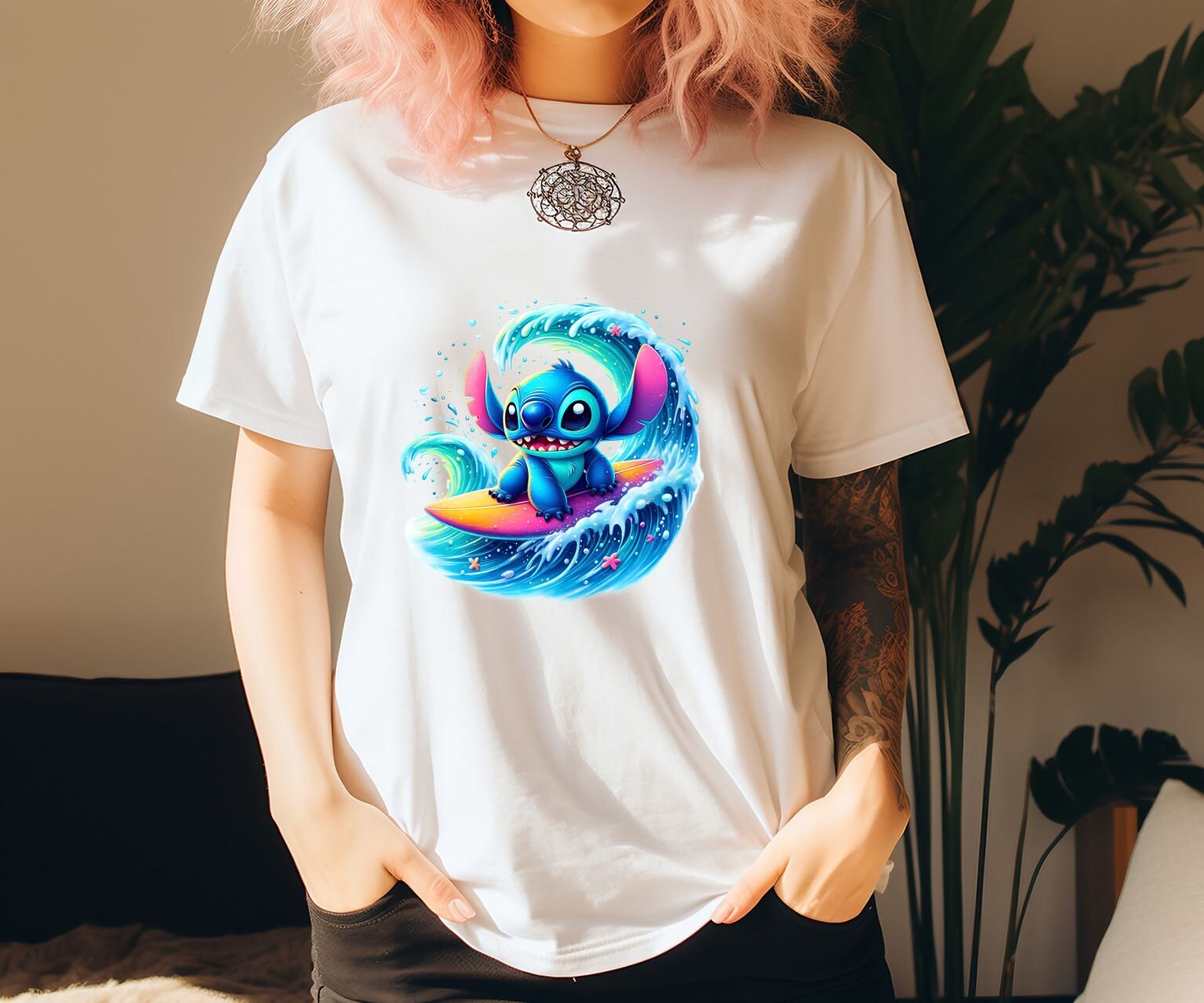 5PNG Stitch Splash and Watercolor Digital Design PNG File for ...