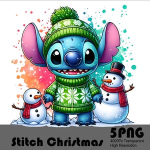 5PNG Stitch Png Christmas Png Santa Claus Png Happy New Year Png Snow ...