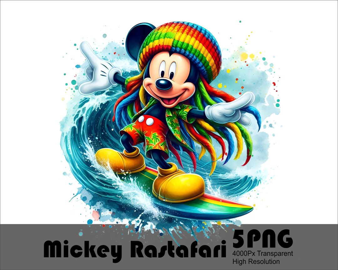 5 PNG Mickey Rastafari Reggae Mouse PNG Design High Resolution Tshirt ...