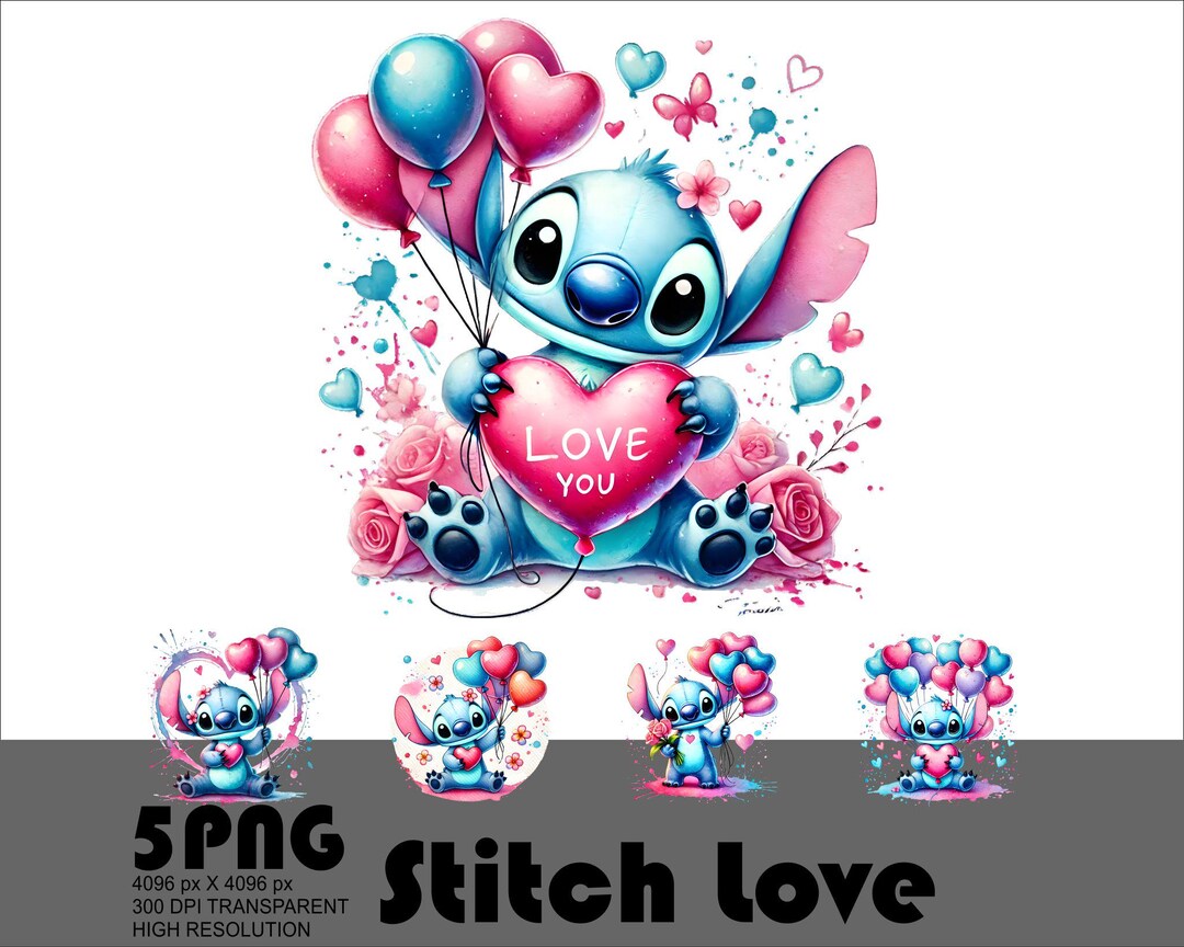 Stitch Valentine Png Stitch Clipart Png Valentines Day Png Stitch Love ...