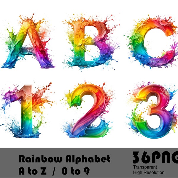 Rainbow Letters - Etsy