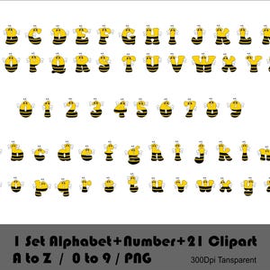 Bee Font Png Honey Bee Alphabet Png Cute Bee Doodle Png Kids Birthday ...