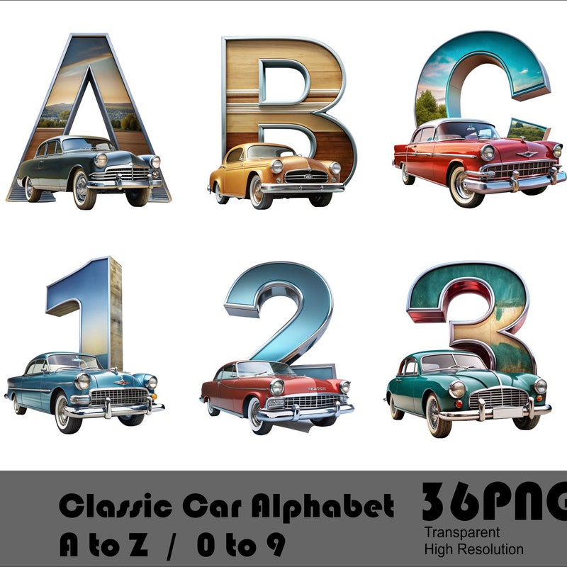 Cars Letters - Etsy