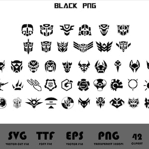 Robot Font Png Svg Eps Transformer Font Png Transform Head Skin Clipart Sport Font Alphabet for ...