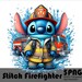 5 PNG Stitch Firefighter Splash Watercolor Digital Design PNG File for ...
