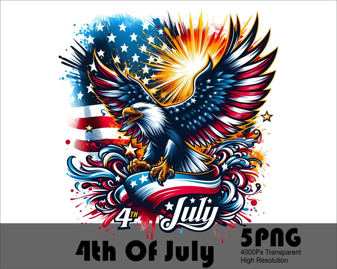 5 PNG 4th of July Png, Splash Watercolor Digital Design PNG File for ...
