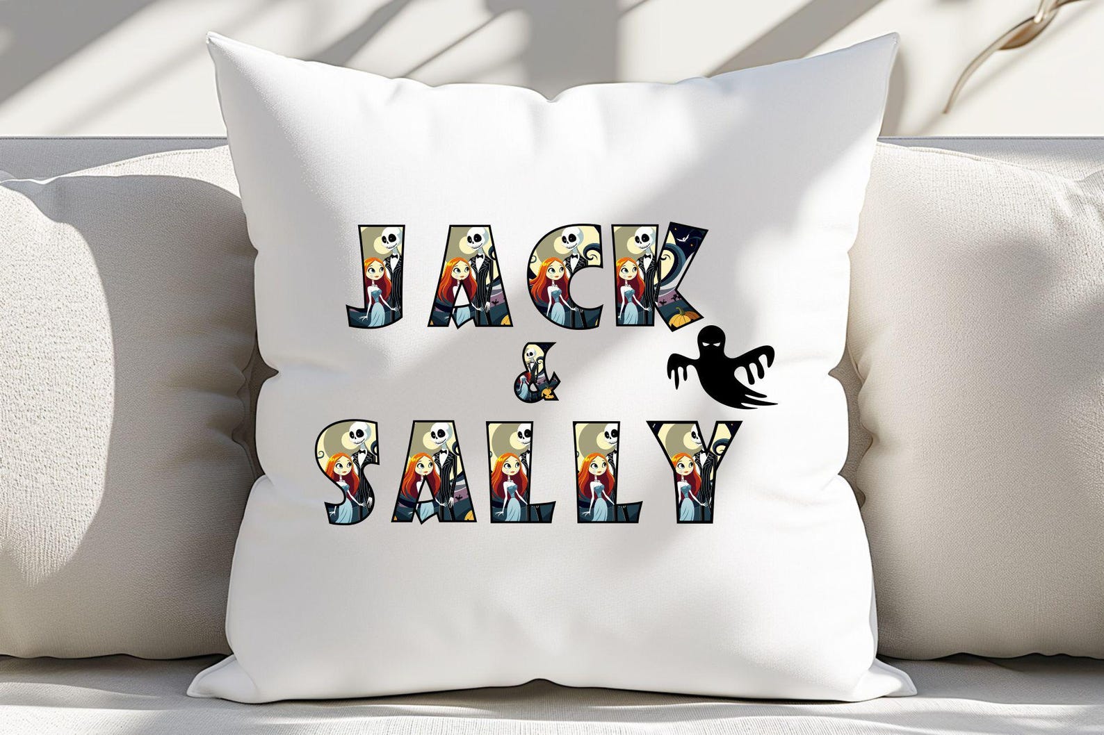 Jack and Sally Halloween Font PNG Jack Skellington Spooky Alphabet Font ...