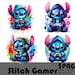 5 PNG Stitch Gamer Player Splash Watercolor Digital Design PNG File for ...