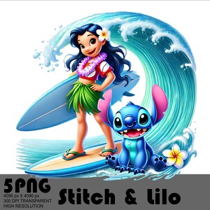 Stitch and Lilo Png Surf Png Stitch and Lilo Clipart Png Cute Lilo and ...