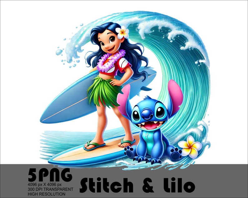 Stitch and Lilo Png Surf Png Stitch and Lilo Clipart Png Cute Lilo and ...