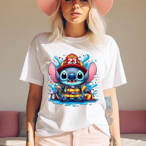 5 PNG Stitch Firefighter Splash Watercolor Digital Design PNG File for ...