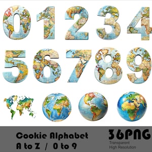 Map Font Png Maps Alphabet and Numbers Clipart PNG Watercolor Splash ...