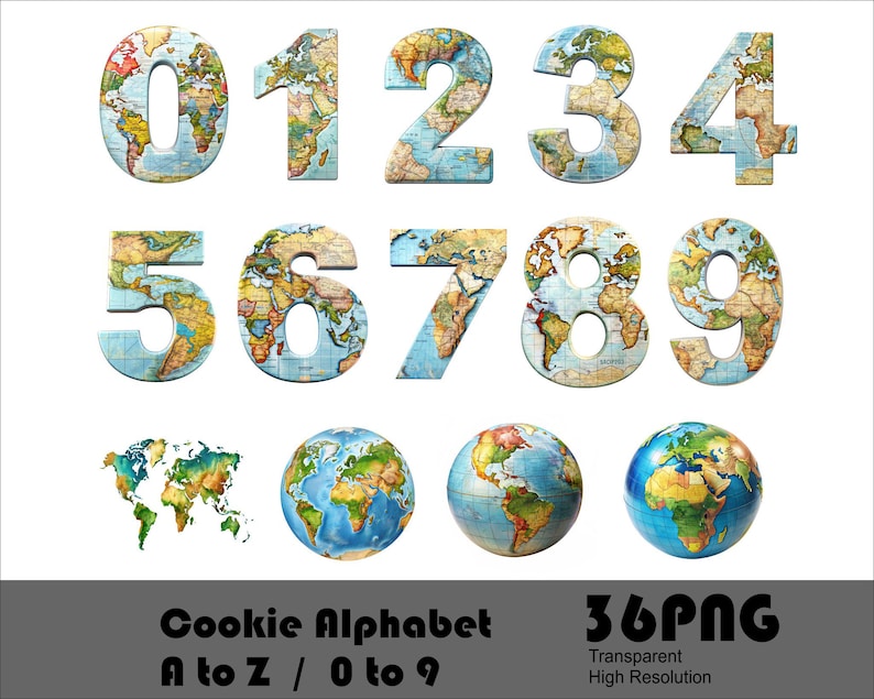 Map Font Png Maps Alphabet and Numbers Clipart PNG Watercolor Splash ...
