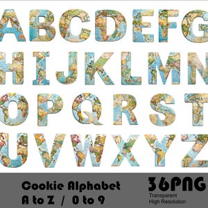 Map Font Png Maps Alphabet and Numbers Clipart PNG Watercolor Splash ...
