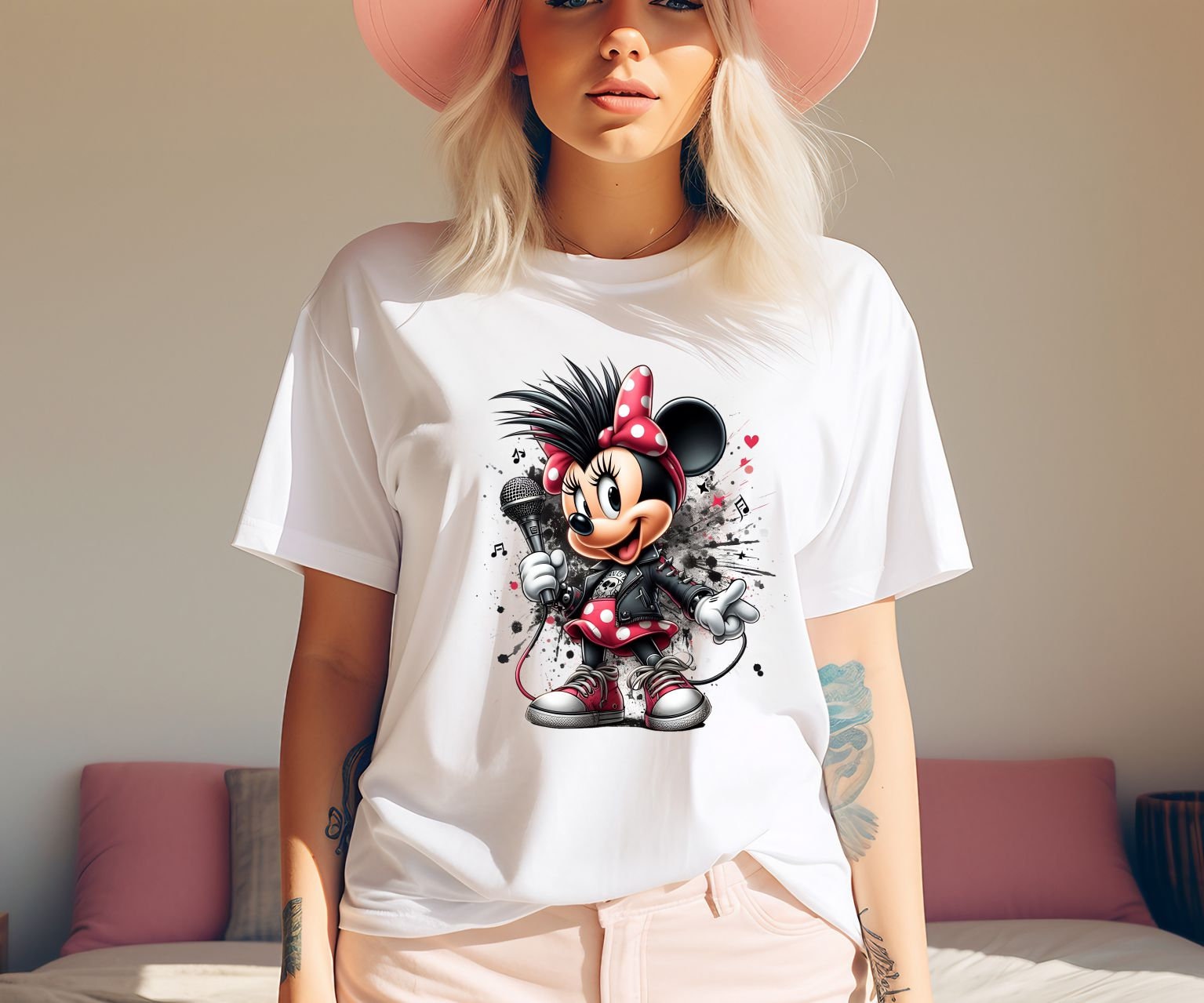 5 PNG Minnie Rocker Punk PNG Design High Resolution Tshirt and ...