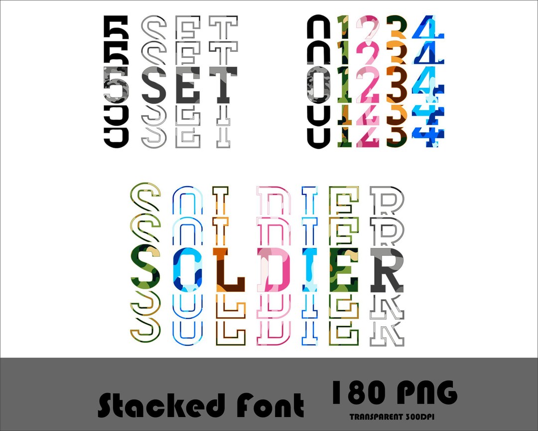 Stacked Font Png Sport Font Camouflage Military Font Soldier Alphabet ...