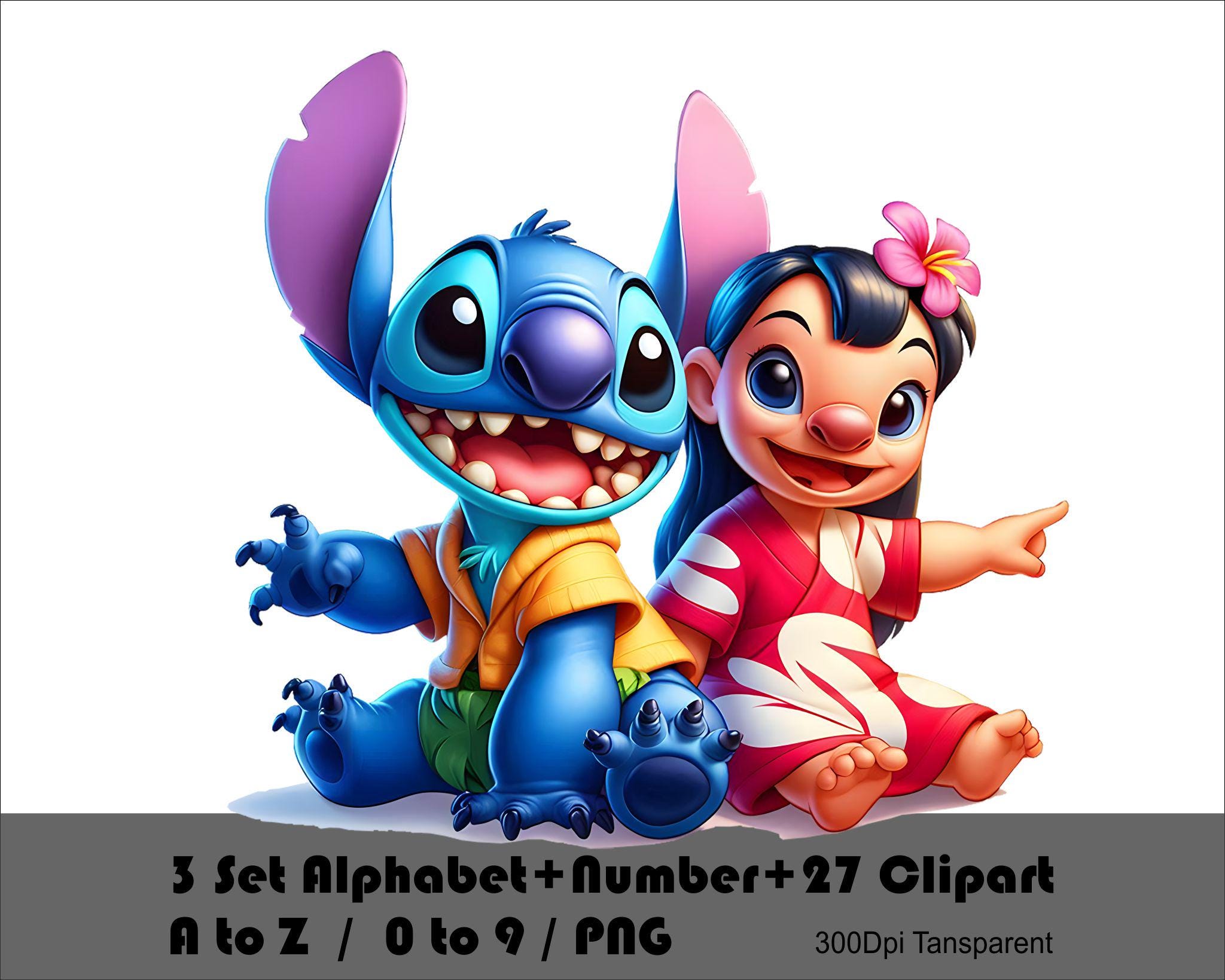 Polices Lilo et Stitch Png Alphabet chiffres Lilo et Stitch Png Stitch ...