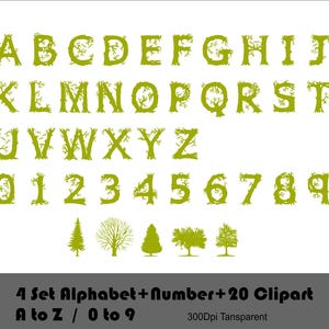 Forest Font Png Tree Font Png Wild Wood Font Png Nature Font Alphabet ...