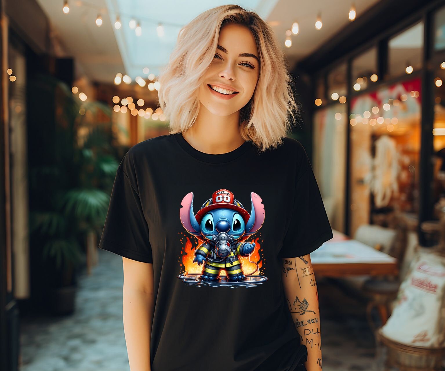 5 PNG Stitch Fireman Splash Watercolor Digital Design PNG File for ...