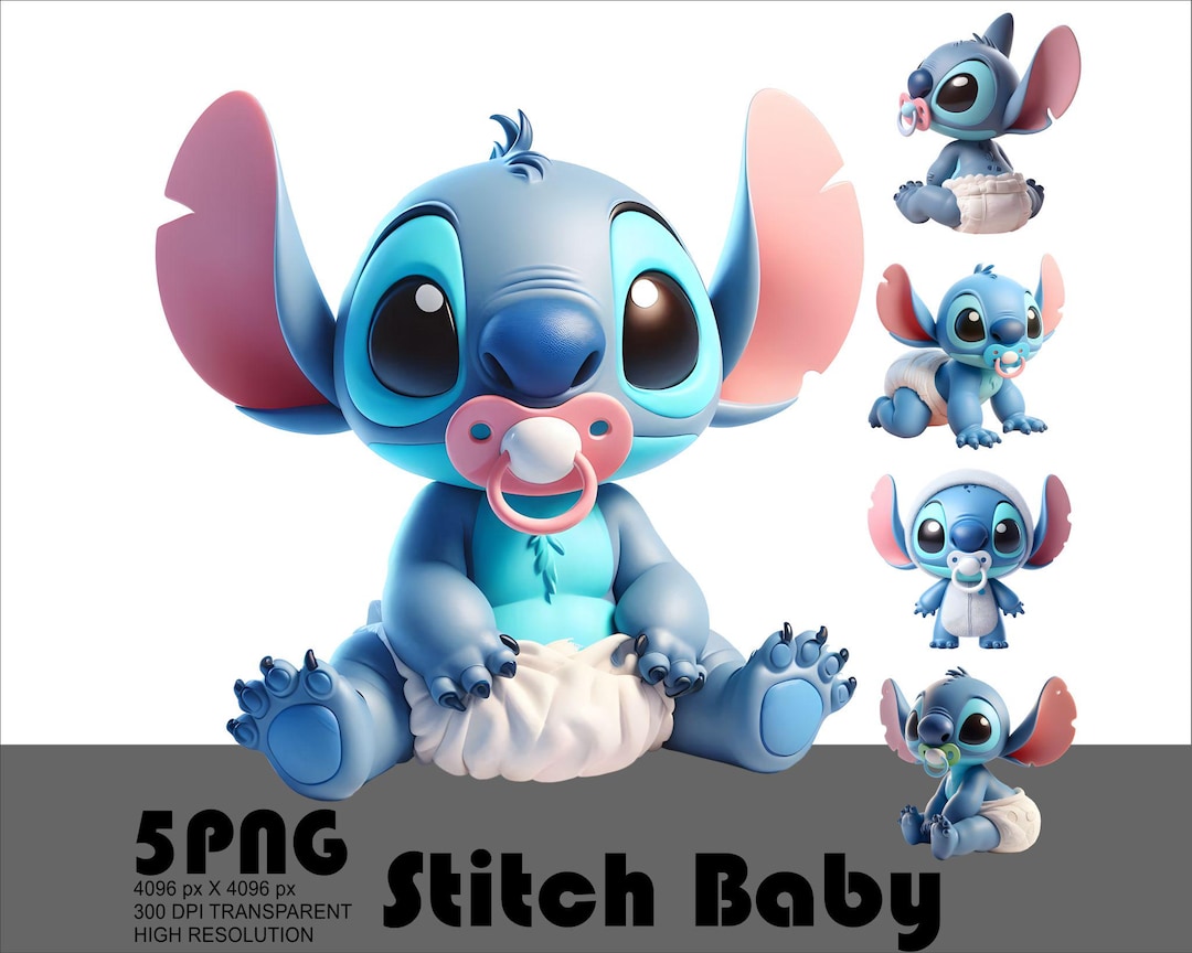 Baby Stitch Png Stitch With a Pacifier Png Stitch Png Stitch Baby Png ...
