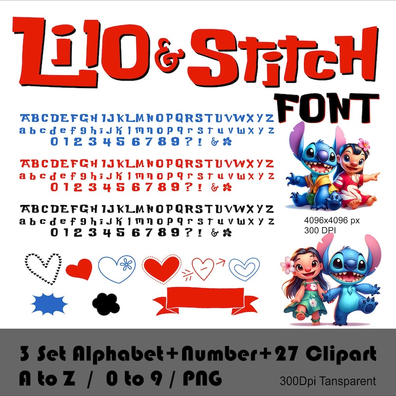 Lilo Stitch Clipart - Etsy
