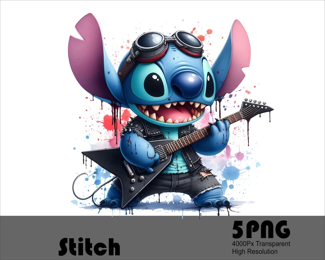 5PNG Stitch Rocker PNG Design High Resolution T-shirt and Sublimation ...