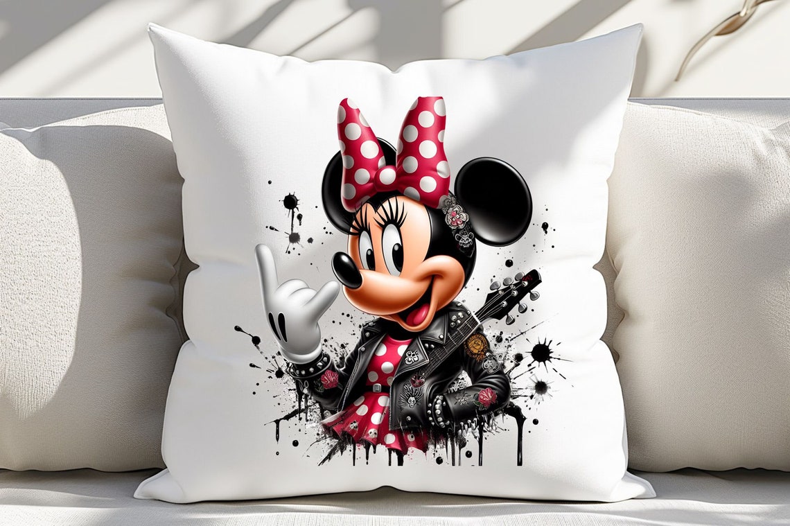 5 PNG Minnie Rocker Punk PNG Design High Resolution Tshirt and ...
