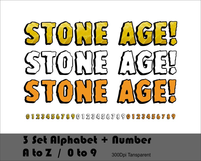 Stone Font Png Cartoon Font Png Flint-stone Font Png Stone Age Alphabet ...