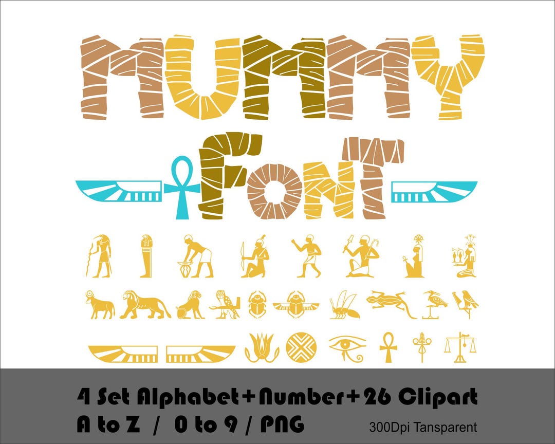 Mummy Font Png Mummy Alphabet Png Halloween Alphabet Mummy Clipart Png ...