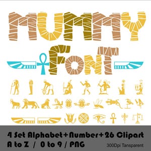 Mummy Font Png Mummy Alphabet Png Halloween Alphabet Mummy Clipart Png ...